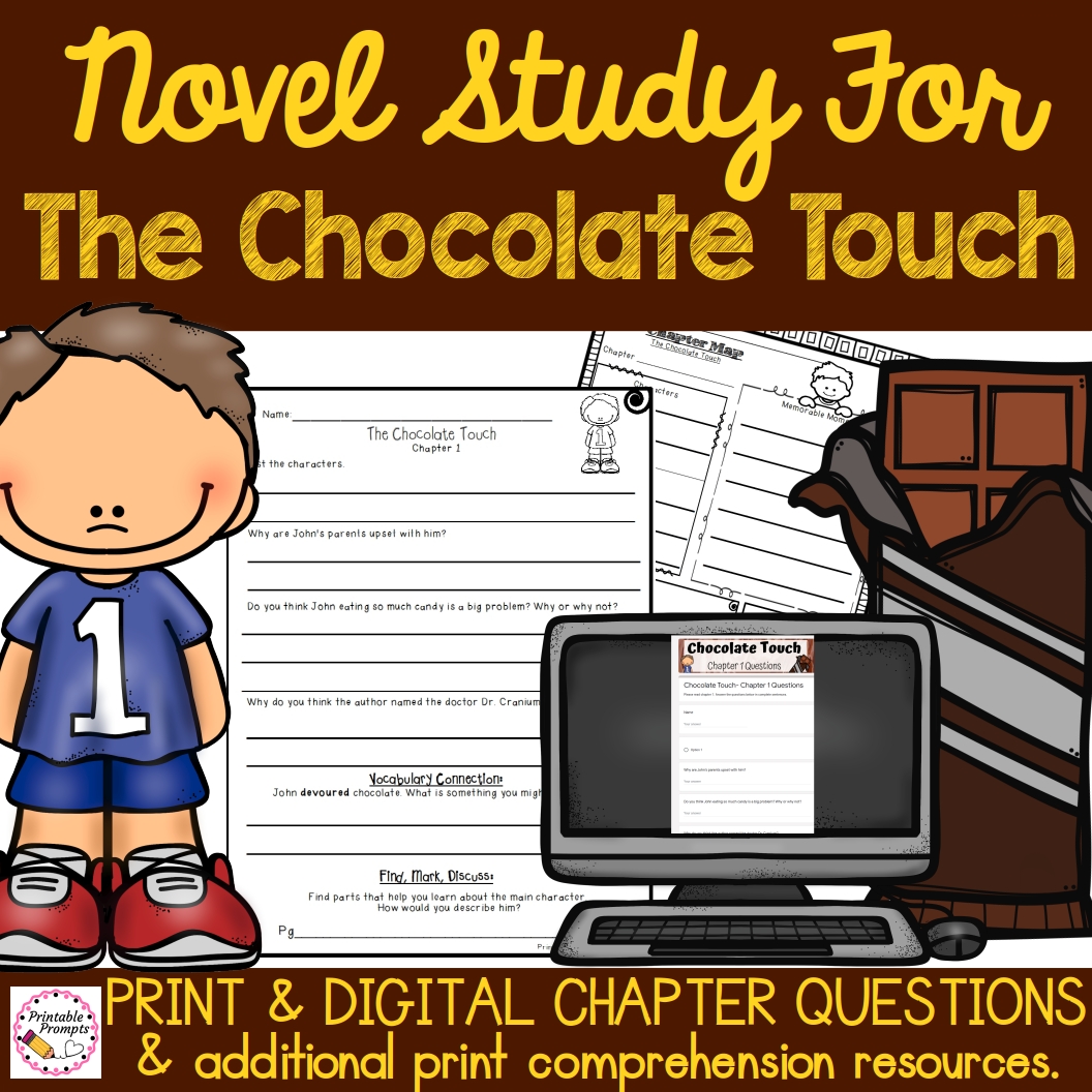 Chocolate Touch Novel Study - Digital Component for Distance Learning